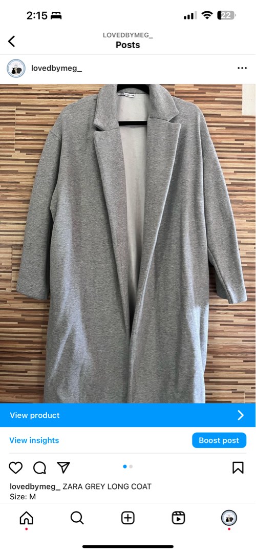 ZARA GREY LONG COAT, Women's Fashion, Coats, Jackets and Outerwear on ...