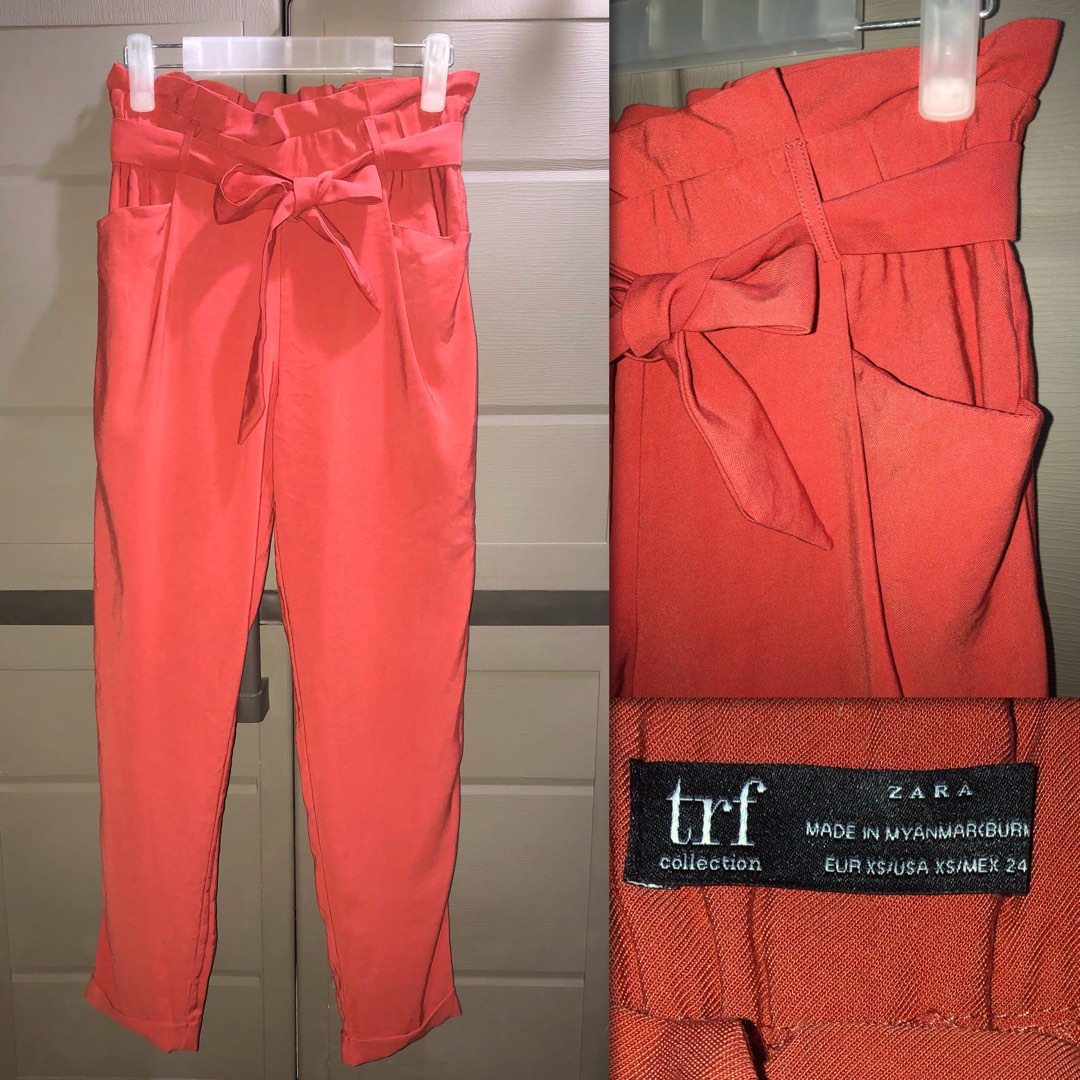 Zara TRF Paperbag Pants, Women's Fashion, Bottoms, Other Bottoms on ...