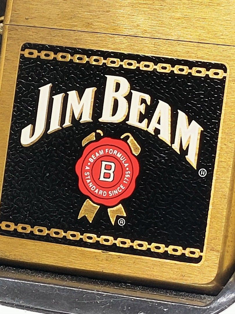 Zippo Solid brass Jim beam, Hobbies & Toys, Collectibles & Memorabilia ...
