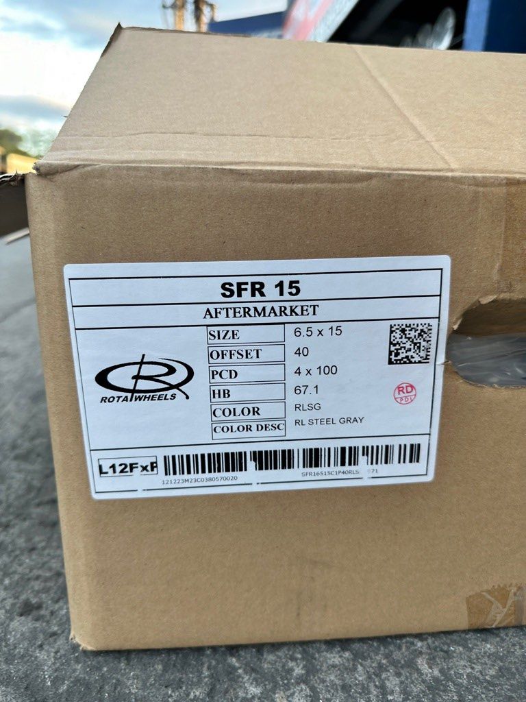 15” Rota SFR Steel Grey/ Polish lip mags 4Holes pcd 100 Bnew, Car Parts ...