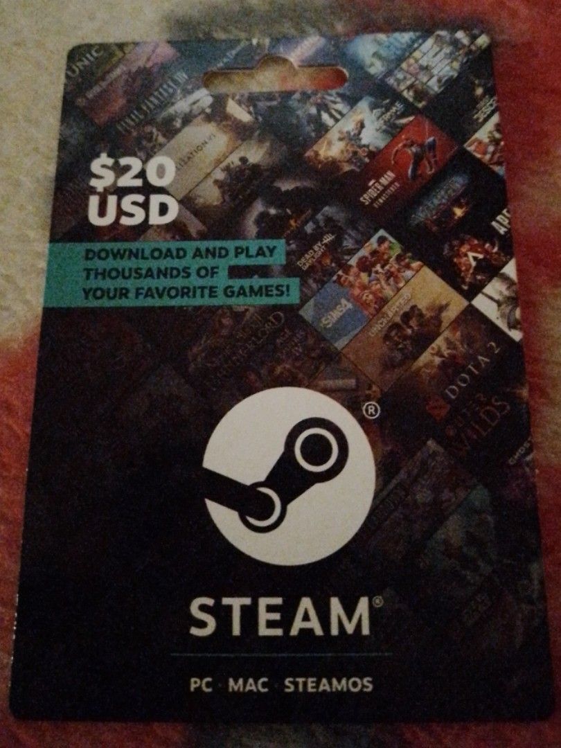 $20 STEAM GIFT CARD WORTH P1000, Video Gaming, Gaming Accessories, Game ...