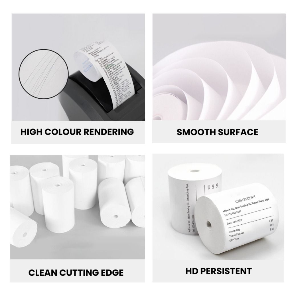 30rolls Thermal Paper Roll, Receipt Roll, Credit Card Machine NETS ...