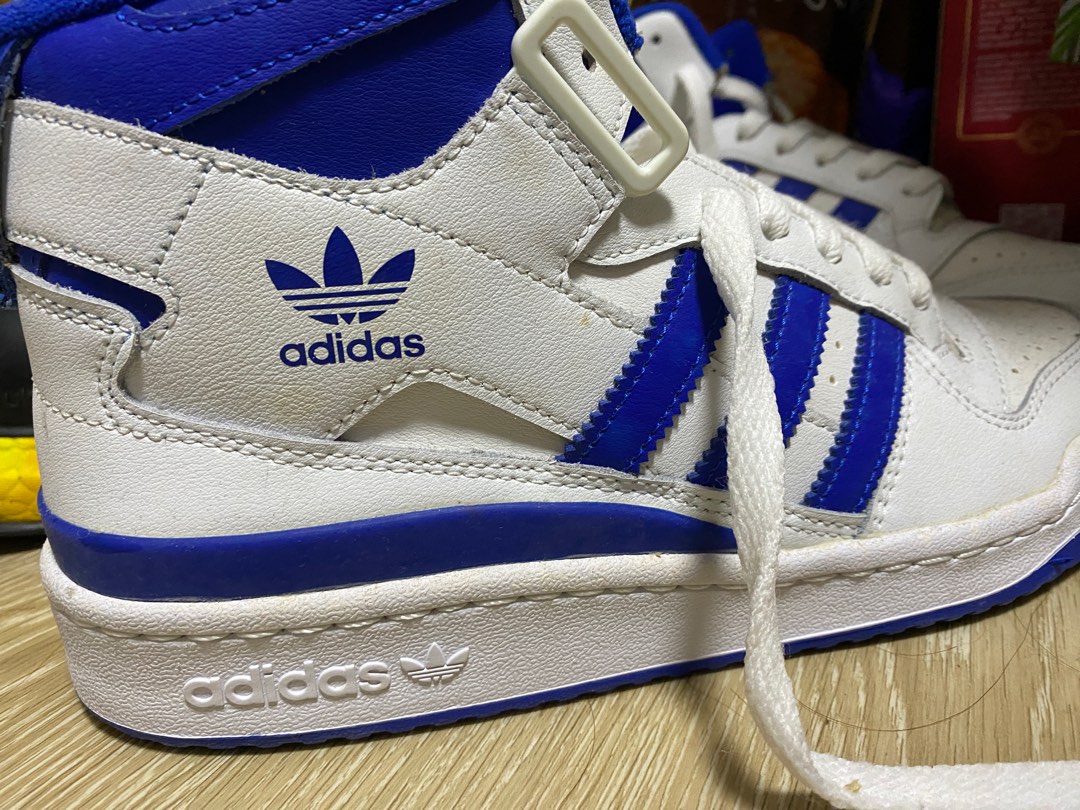 Adidas Forum Mid (Blue) Basketball, Men's Fashion, Footwear, Sneakers ...