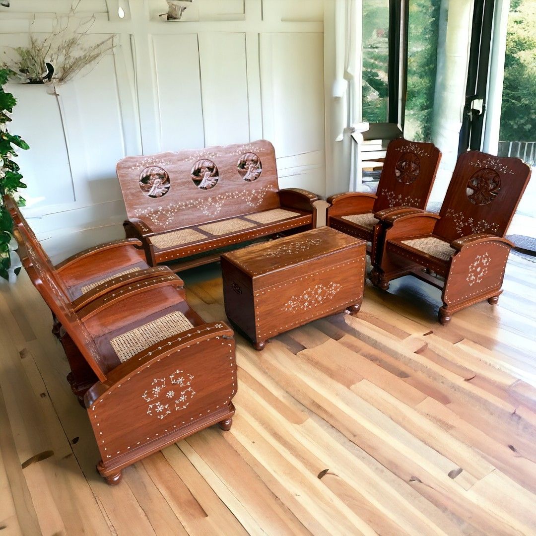 AMBASSADOR SALA SET - SOLID NARRA WOOD, Furniture & Home Living ...