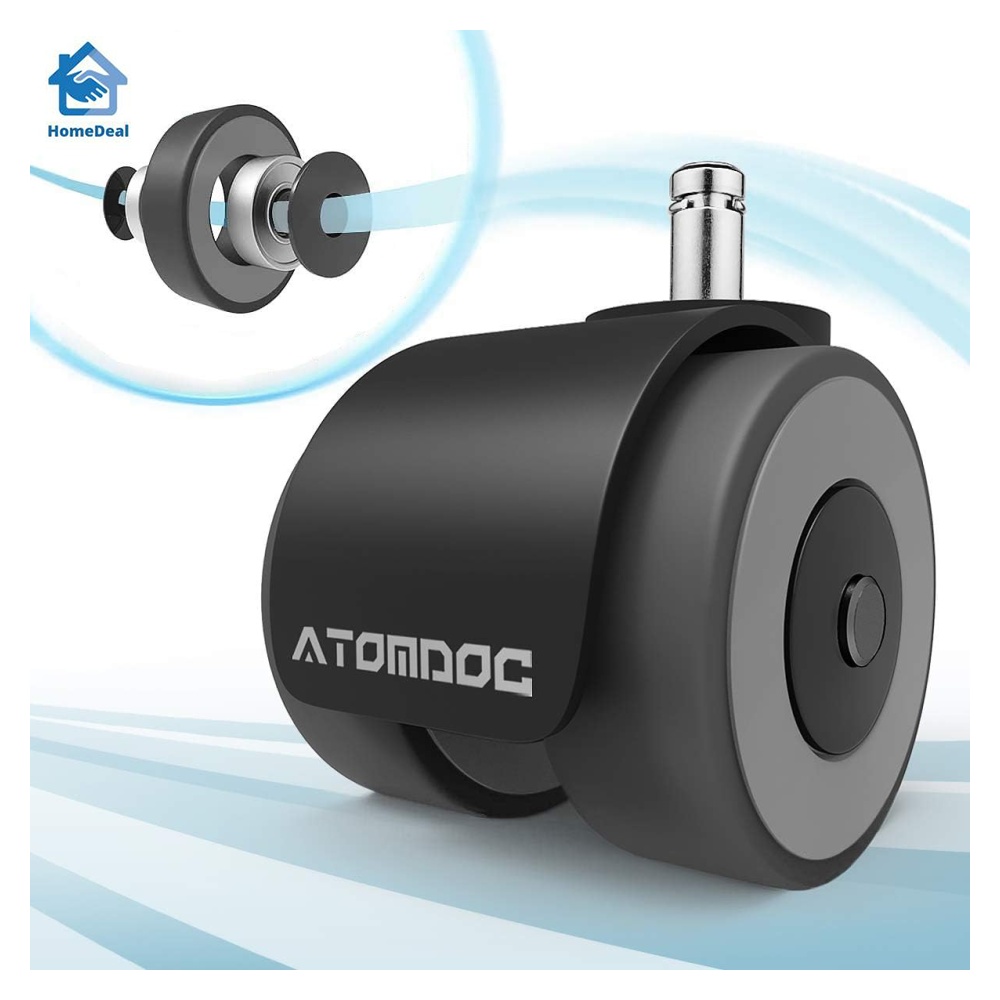 ATOMDOC Office Chair Caster Wheels by, Newly Revolutionary Quadruple ...