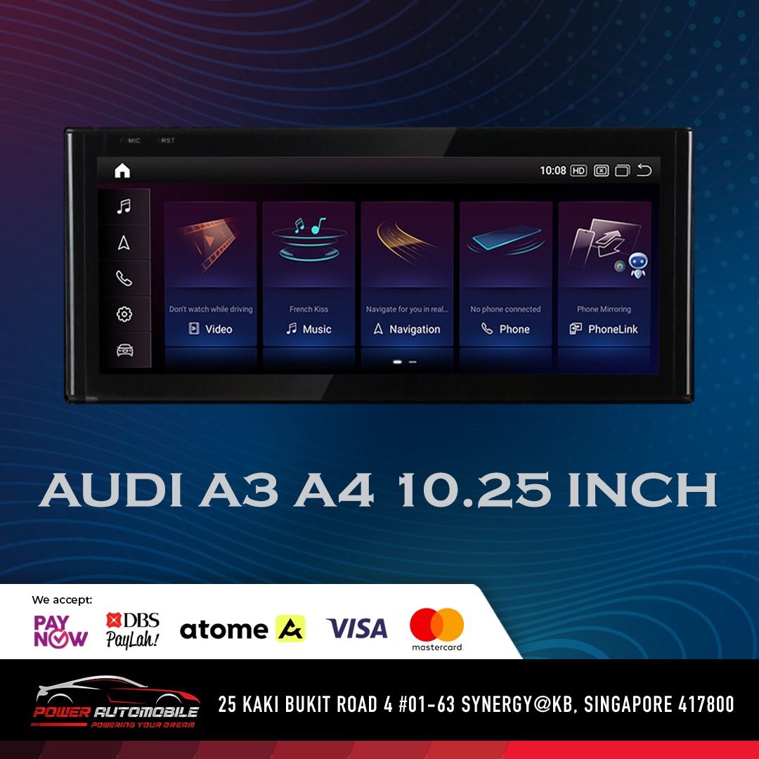 AUDI A4 S4 RS4 B9 A3 S3 RS3 8V 10.25 INCH 4GB RAM+64G ROM ANDROID PLAYER HEADUNIT SNAPDRAGON 662 ...