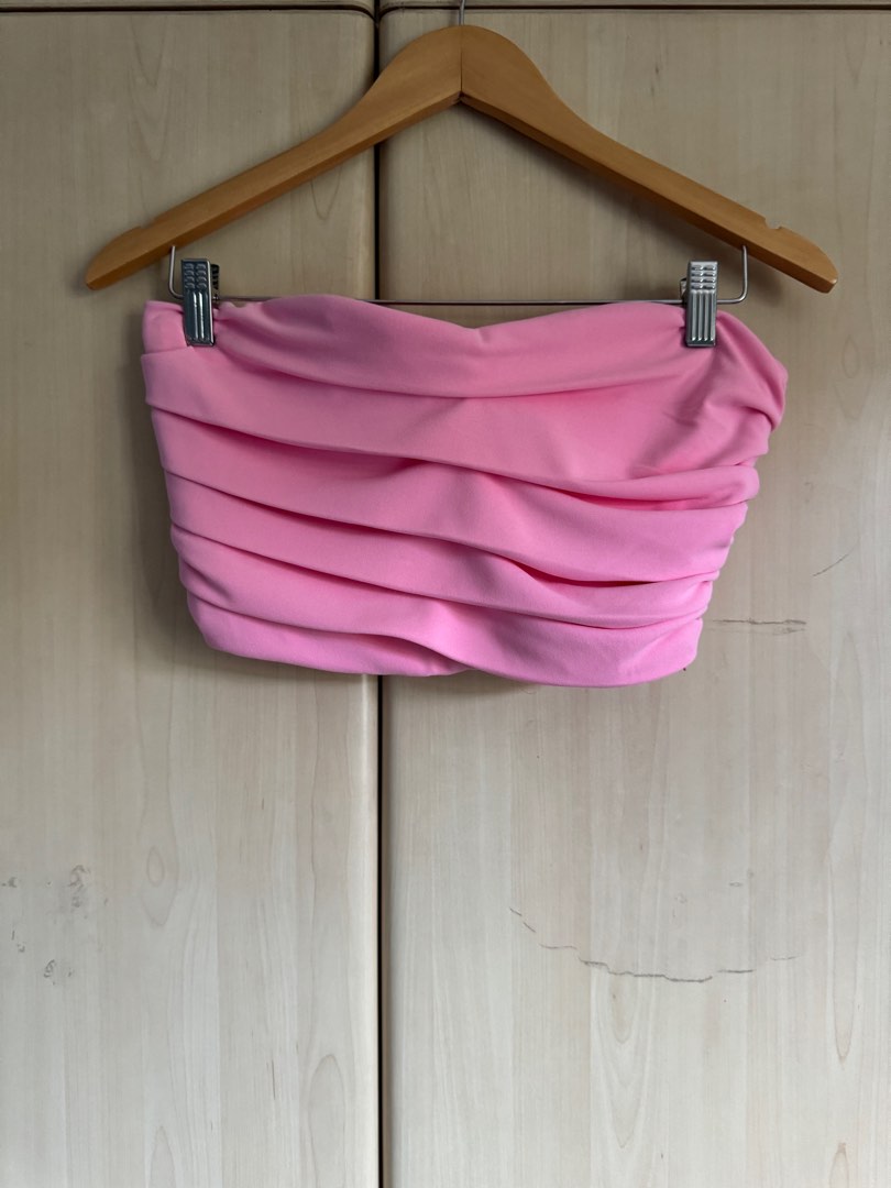 AUTH ZARA BARBIE PINK BANDEAU TUBE TOP NICE SEXY FIT, Women's Fashion ...