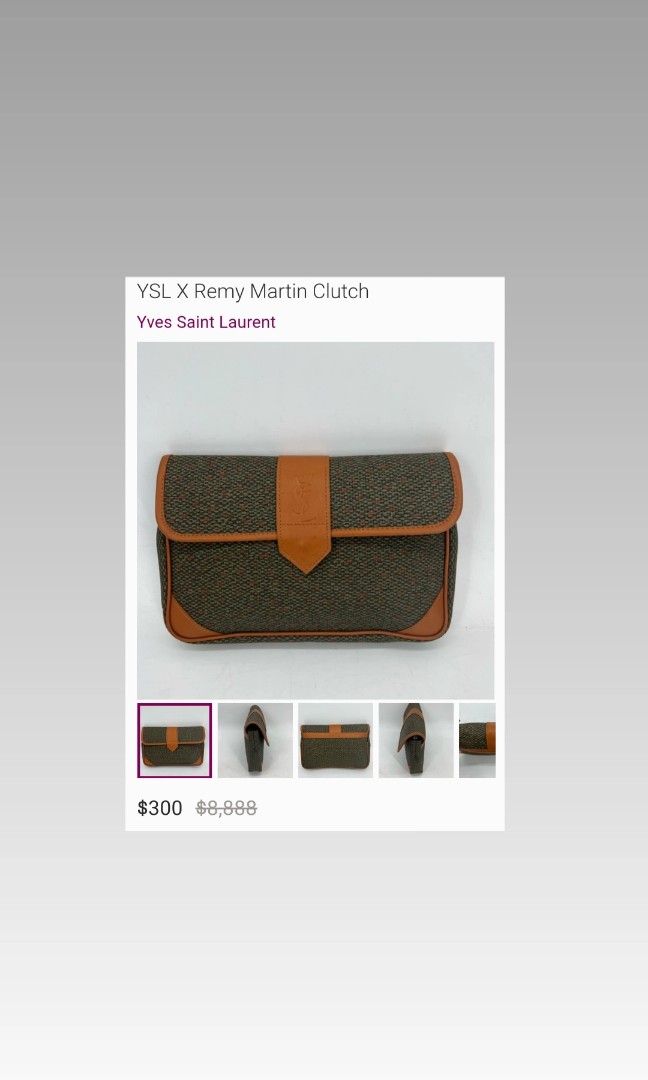 Authentic vintage YSL x Remy Martin clutch, Luxury, Bags & Wallets on ...