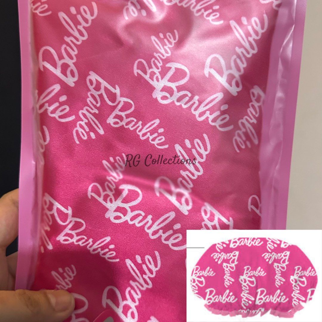 Barbie x Miniso printed shower cap, Beauty & Personal Care, Bath & Body ...