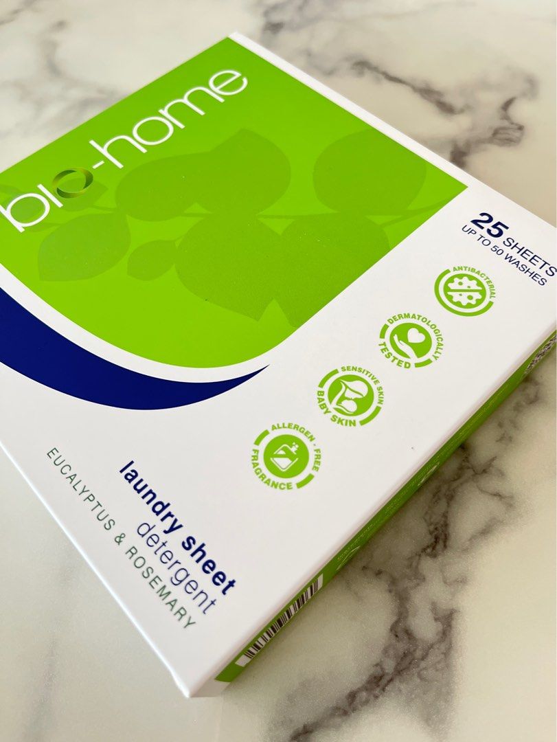 Bio-home laundry sheet detergent Eucalyptus and rosemary, Furniture & Home Living, Cleaning ...