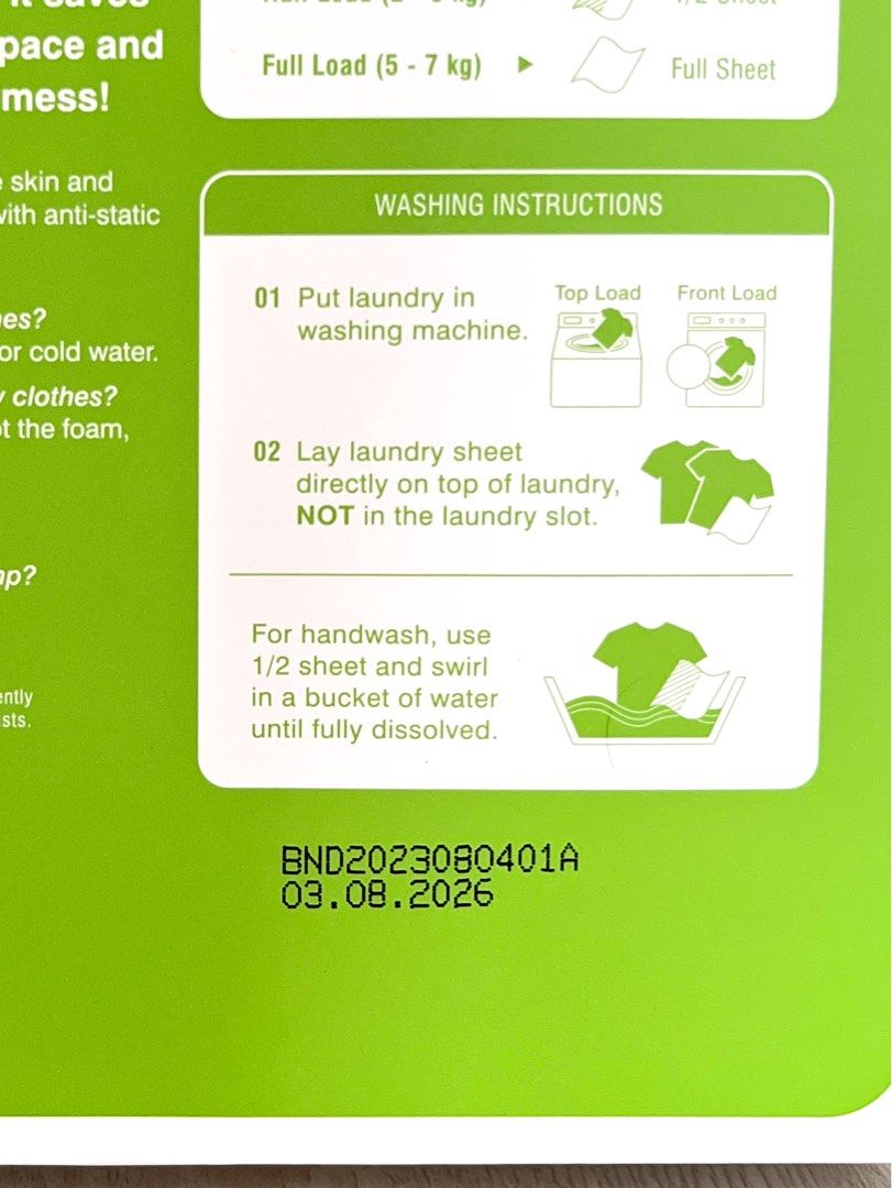 Bio-home laundry sheet detergent Eucalyptus and rosemary, Furniture & Home Living, Cleaning ...