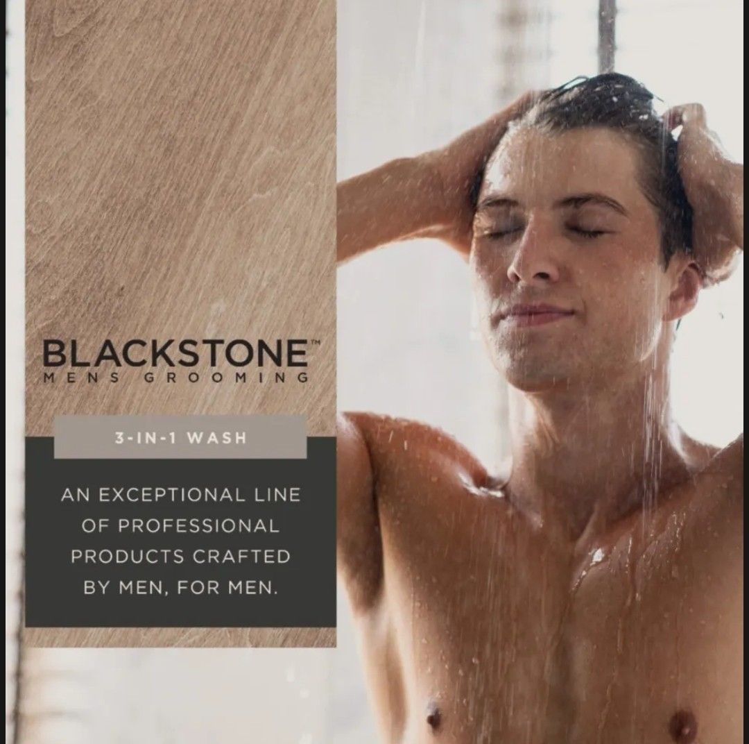 BLACKSTONE MEN'S GROOMING 3-IN-1 HAIR, FACE, AND BODY WASH, Beauty ...