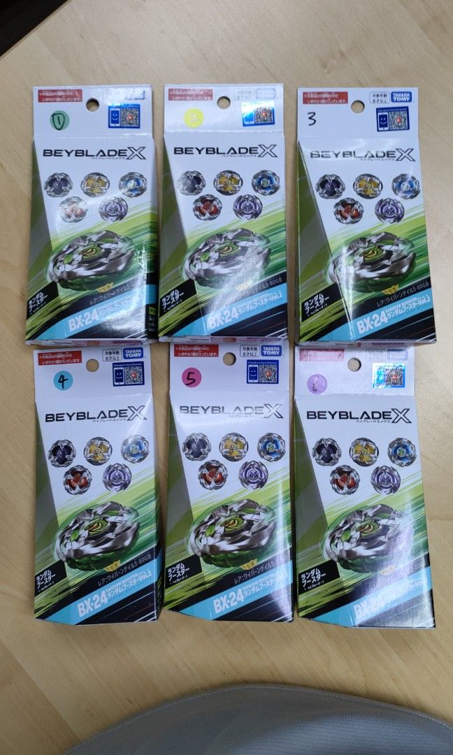 BX24 Beyblade Full set of 6 complete beyblades, Hobbies & Toys, Toys ...
