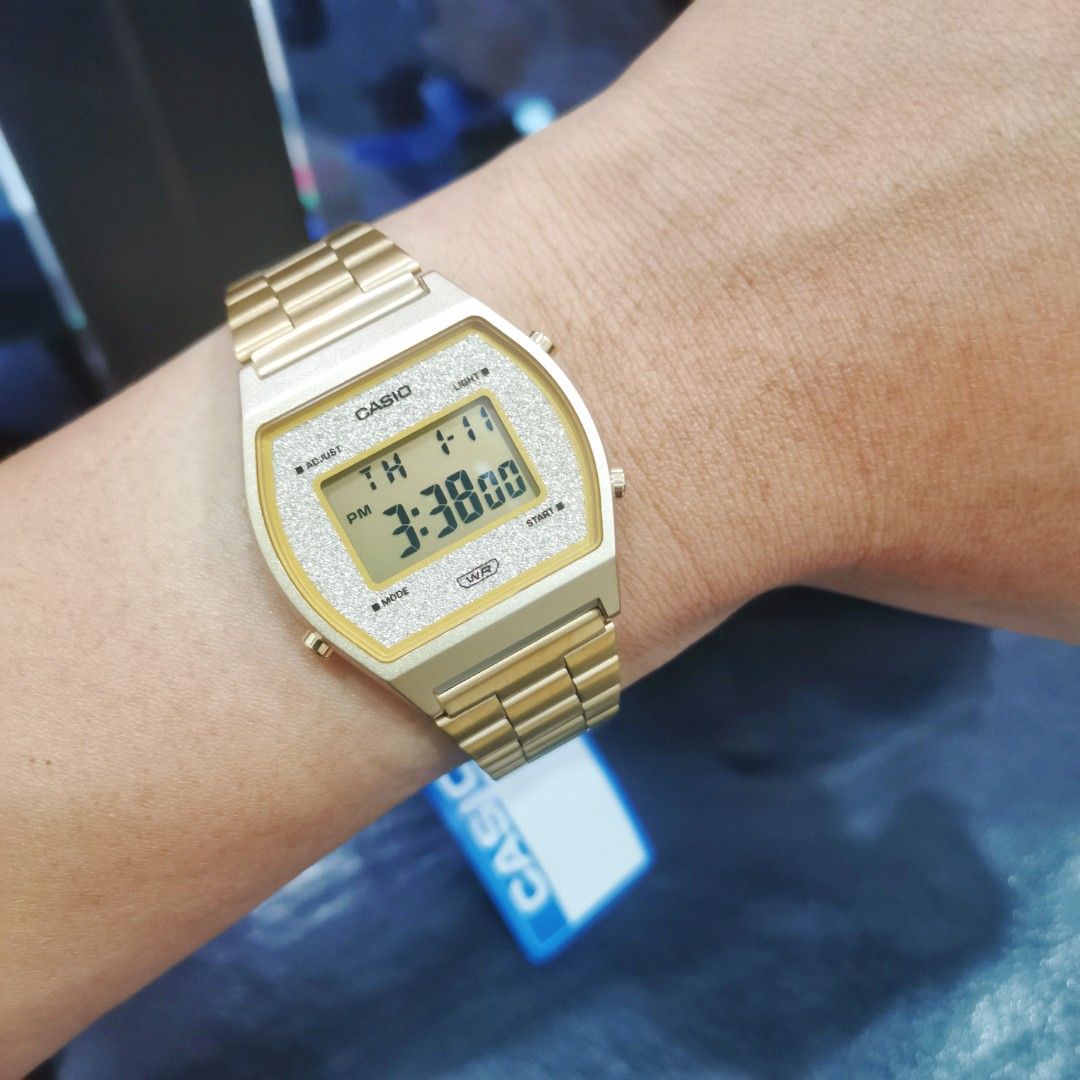 Casio Digital Square Watch Gold, Women's Fashion, Watches & Accessories ...