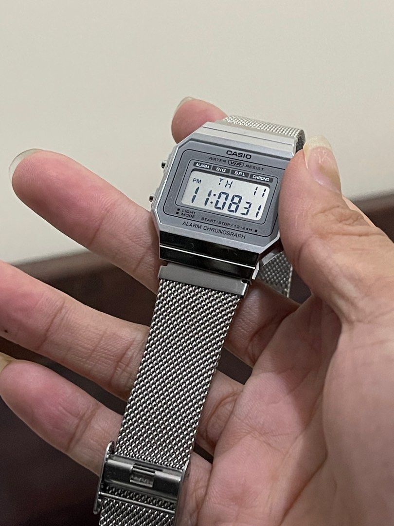 Casio Vintage A700 Silver, Men's Fashion, Watches & Accessories ...