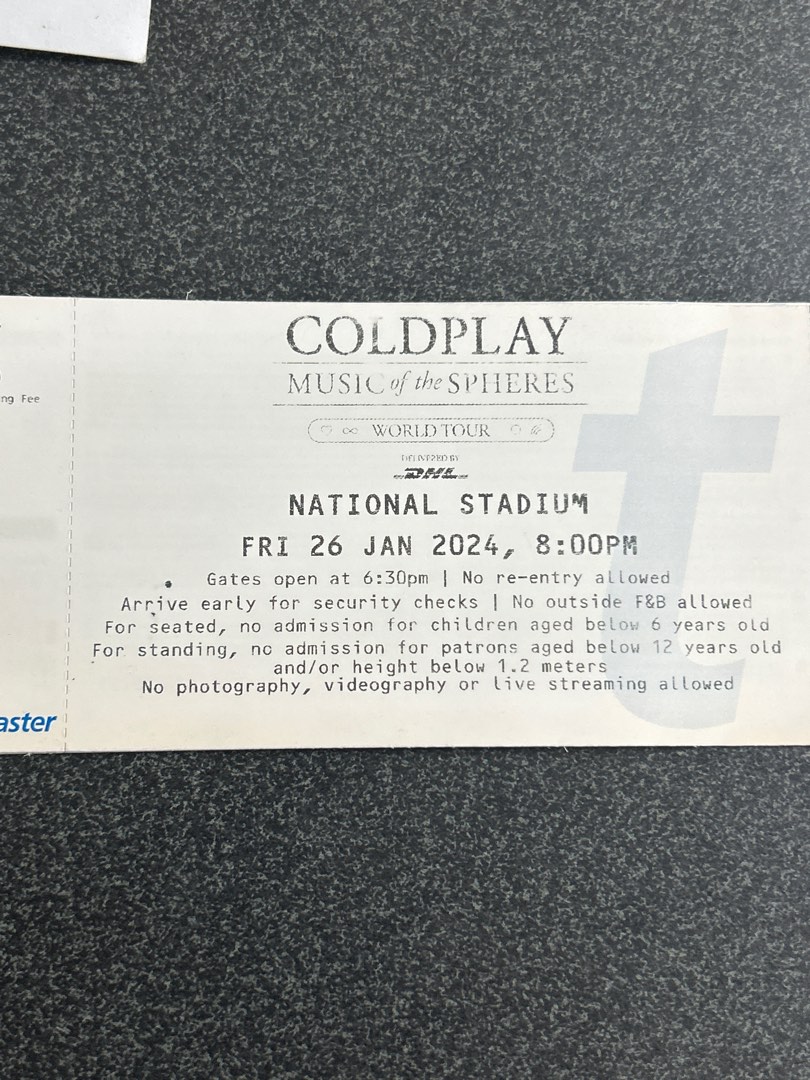 CAT 2 COLDPLAY TICKET, Tickets & Vouchers, Event Tickets on Carousell