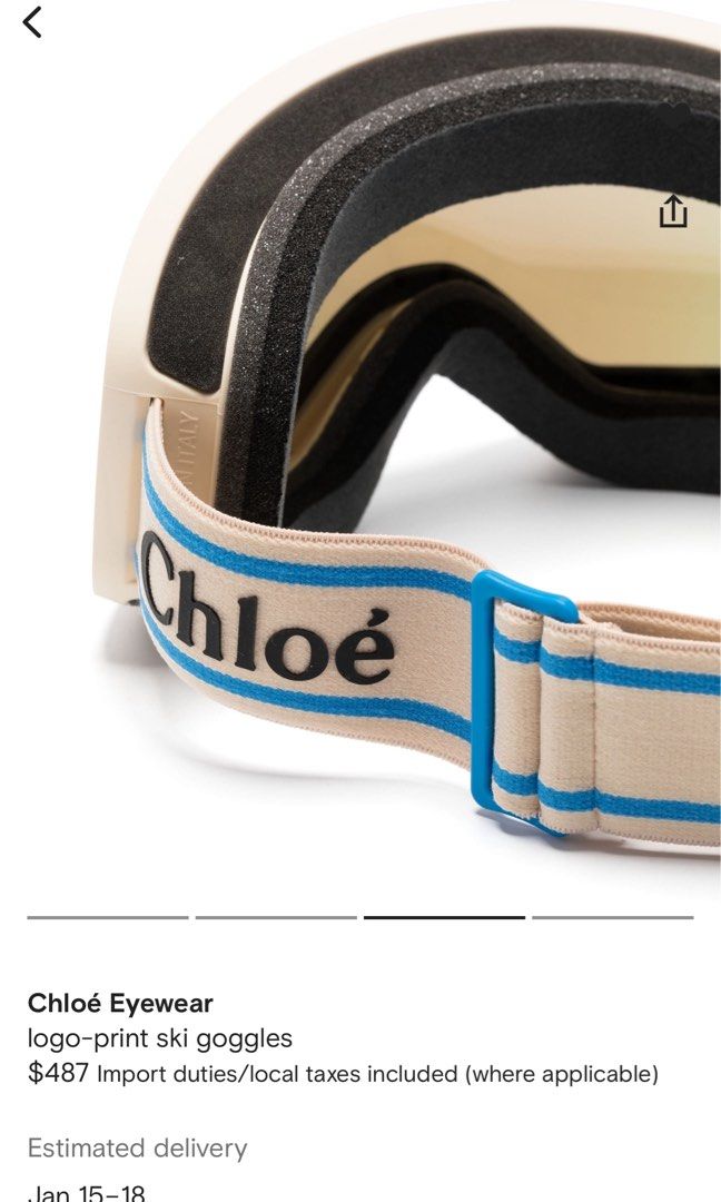 Chloe eyewear ski sunglasses goggles winter, Men's Fashion, Watches ...