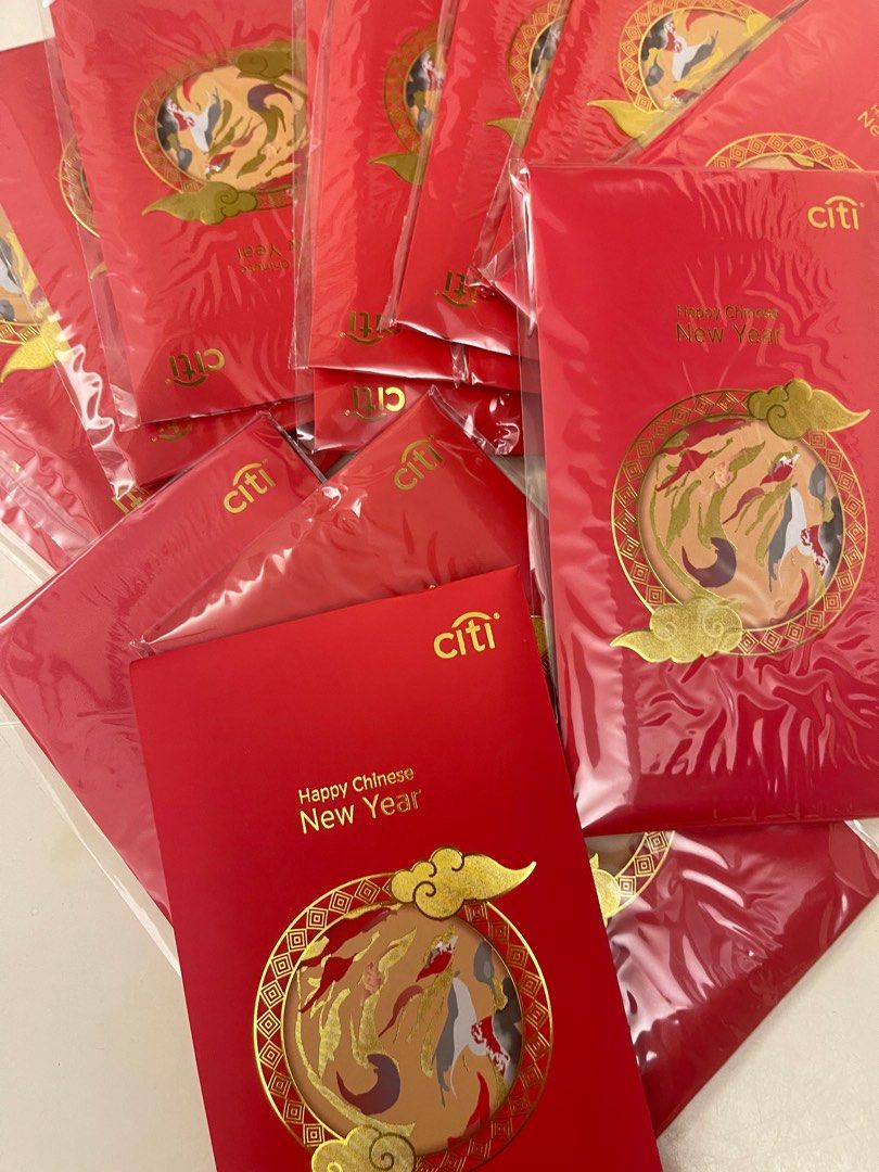 Citibank Red Packet 2024 / Ang Pow / 8 pcs + envelope, Hobbies & Toys ...