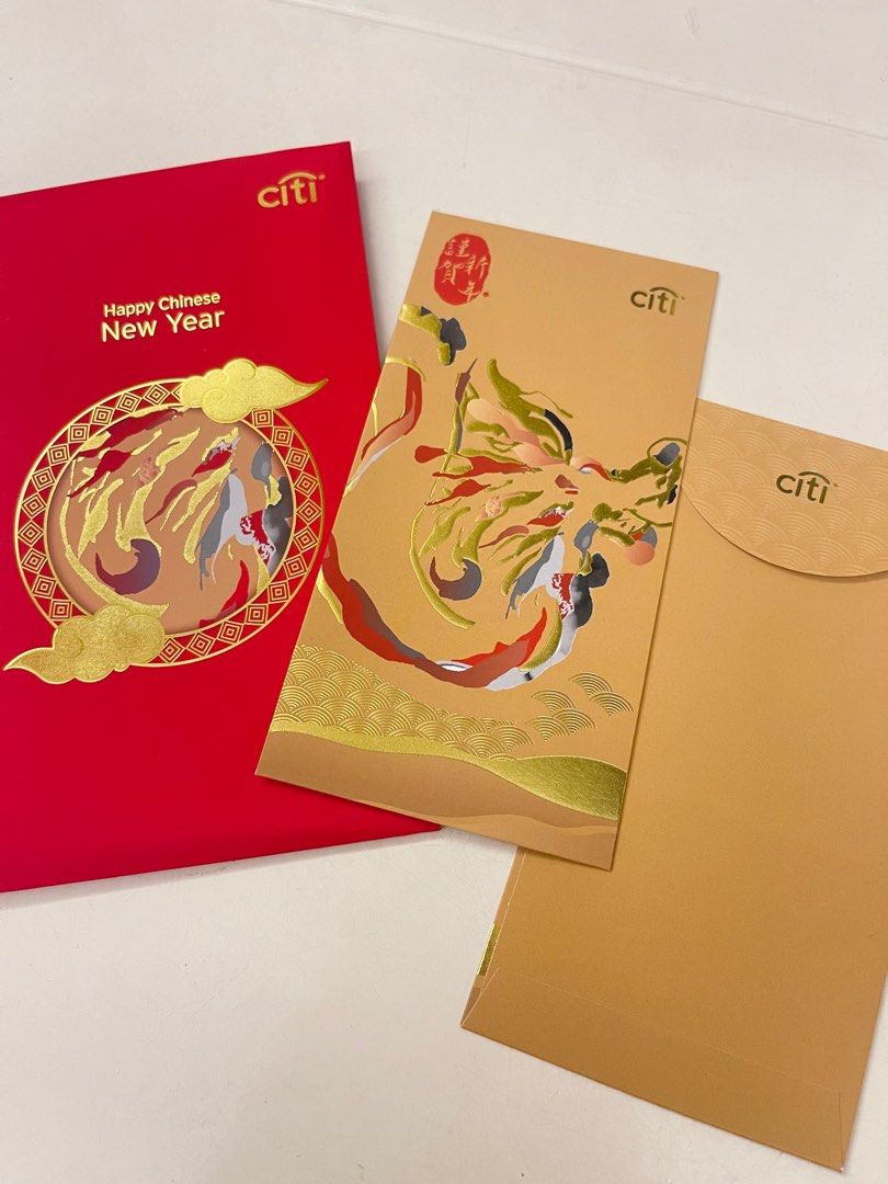 Citibank Red Packet 2024 / Ang Pow / 8 pcs + envelope, Hobbies & Toys ...