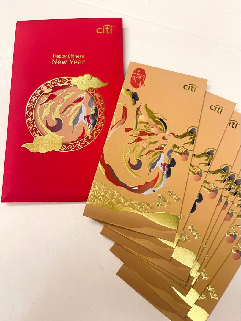 Citibank Red Packet 2024 / Ang Pow / 8 pcs + envelope, Hobbies & Toys ...
