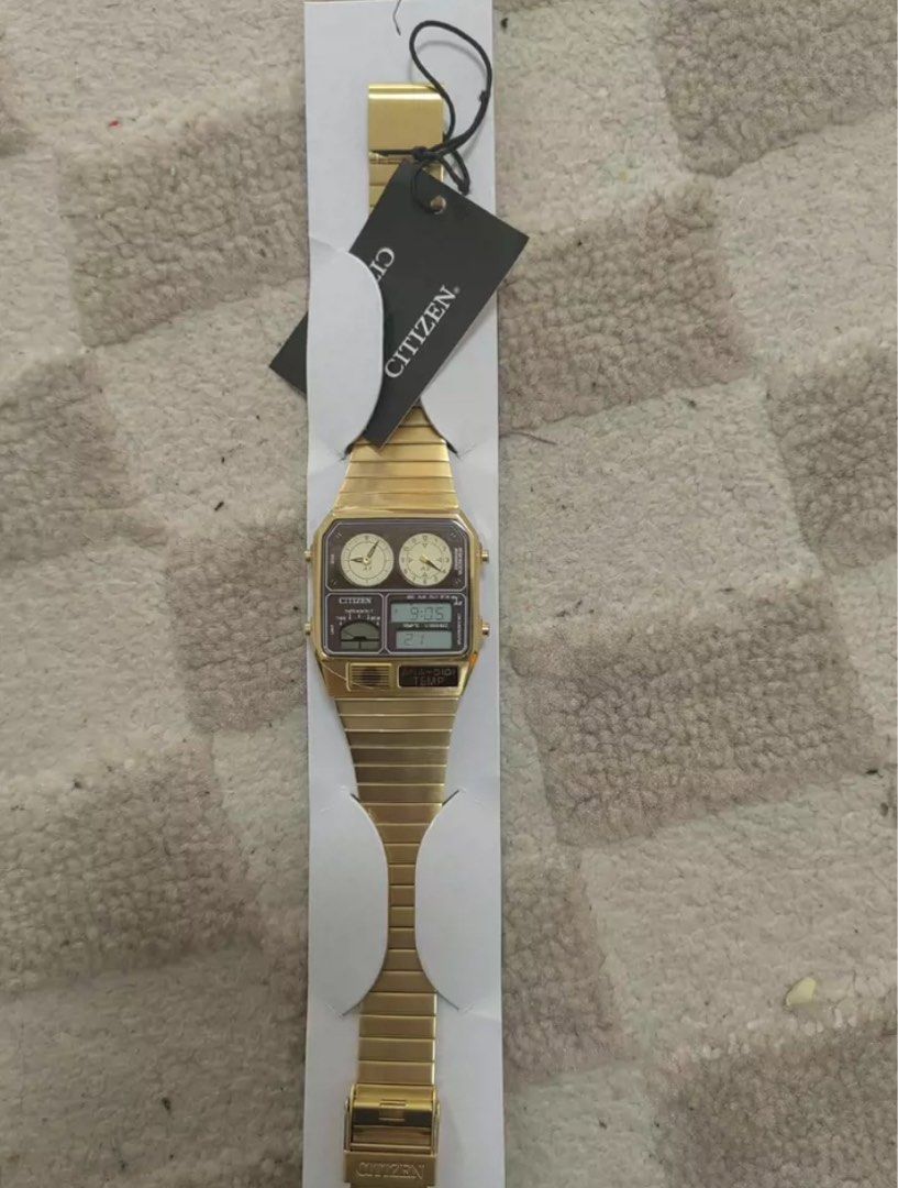 Citizen Ana-Digi Temp Watch Gold, Men's Fashion, Watches & Accessories ...