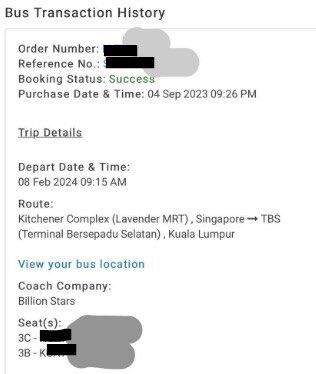CNY Coach Bus ticket from Singapore to KL, Tickets & Vouchers, Local ...