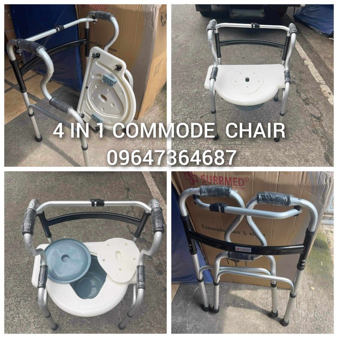 COMMODE CHAIR 4IN1, Beauty & Personal Care, Foot Care on Carousell