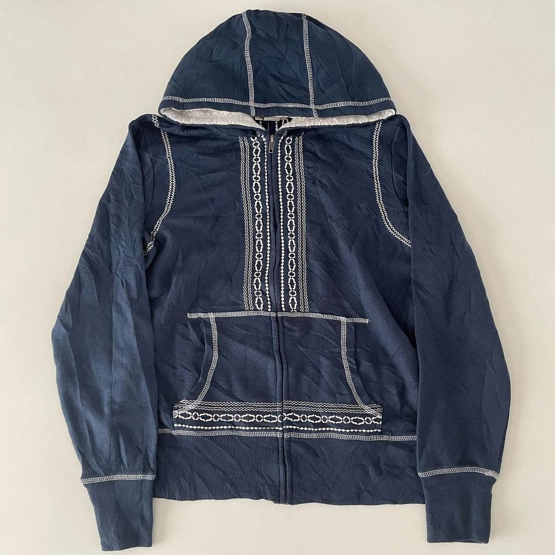 Contrast Stitch Zip Jacket (L), Women's Fashion, Coats, Jackets and ...