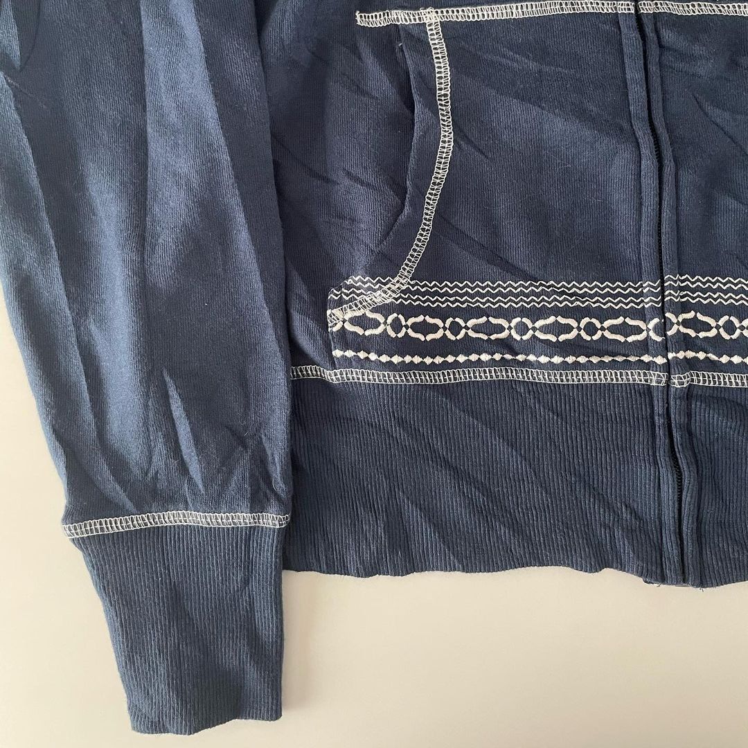 Contrast Stitch Zip Jacket (L), Women's Fashion, Coats, Jackets and ...