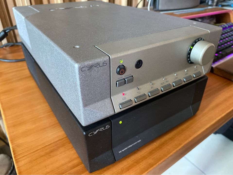 Cyrus PRE "Virtual Servo" XVS Preamplifier GUNMETAL SILVER + PSX-R2 ...