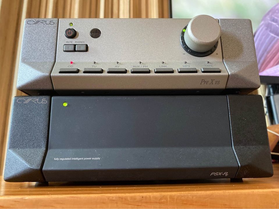 Cyrus PRE "Virtual Servo" XVS Preamplifier GUNMETAL SILVER + PSX-R2 ...
