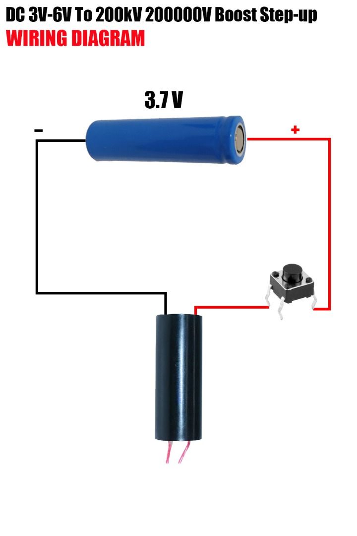 DC 3V-6V to 400kV 400000V 2-5A PCB DIY, BOOST STEP-UP POWER MODULE HIGH ...