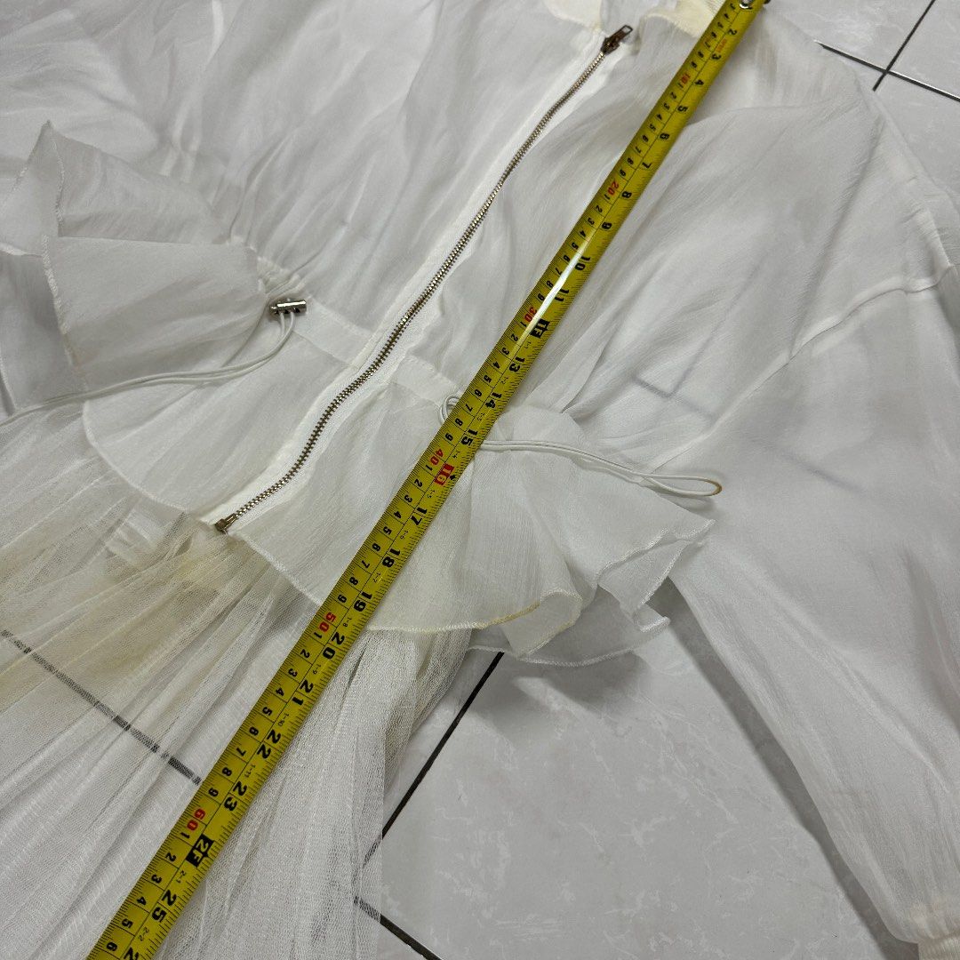 Defect white chiffon jacket_ Smart casual style white jacket, Women's ...