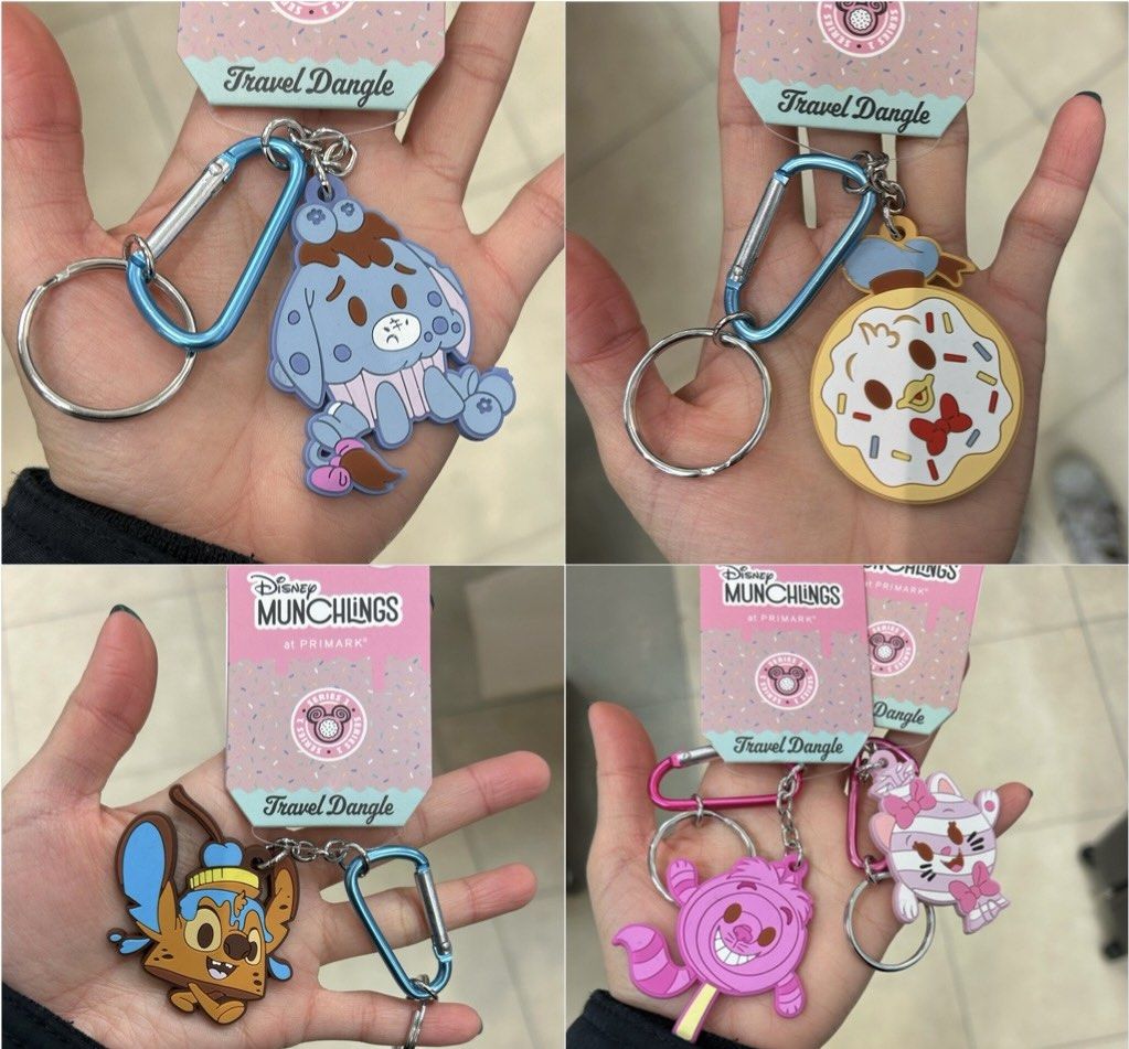 Disney Munchlings Keychain Mickey Stitch Eeyore Donald Marie Cheshire ...