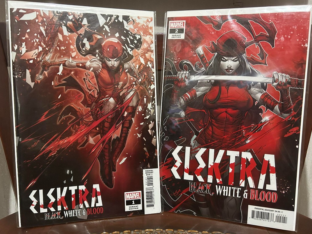 Elektra Black, White, & Blood #1-2 Jonboy Meyers variant set, Hobbies & Toys, Books & Magazines ...