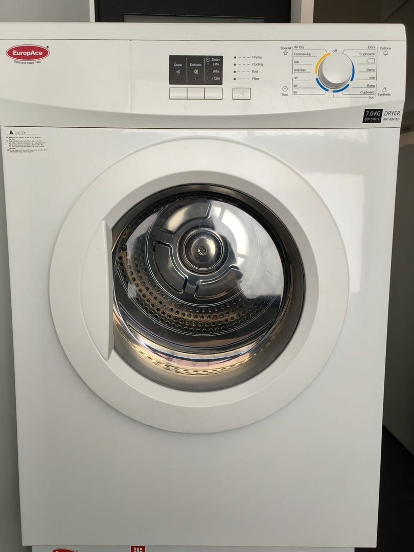 Europace 7kg Vented Dryer, TV & Home Appliances, Washing Machines and ...