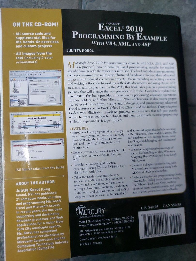 Excel 2010 Programming By Example Hobbies And Toys Books And Magazines Textbooks On Carousell 