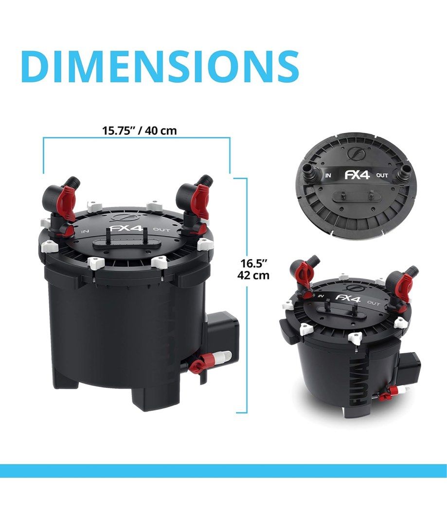FISH/WATER/TANK FILTER: FLUVAL FX4 HIGH PERFORMANCE CANISTER AQUARIUM ...
