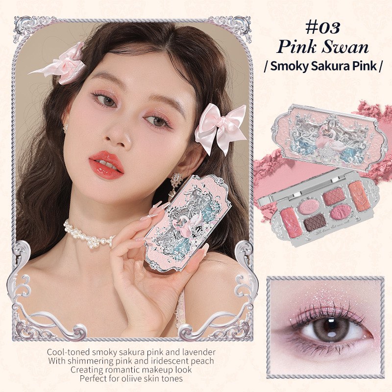 FLOWER KNOWS SWAN BALLET EYESHADOW PALLETR, Beauty & Personal Care ...