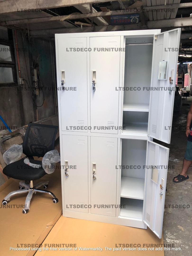 FURNITURE - 6DOOR STEEL LOCKER OFFICE PARTITIONS, Furniture & Home ...