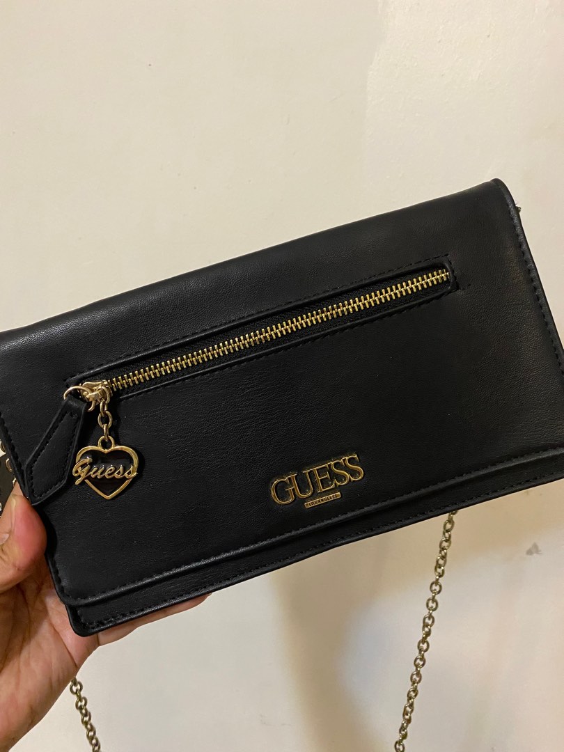 Guess chain sling bag, Luxury, Bags & Wallets on Carousell