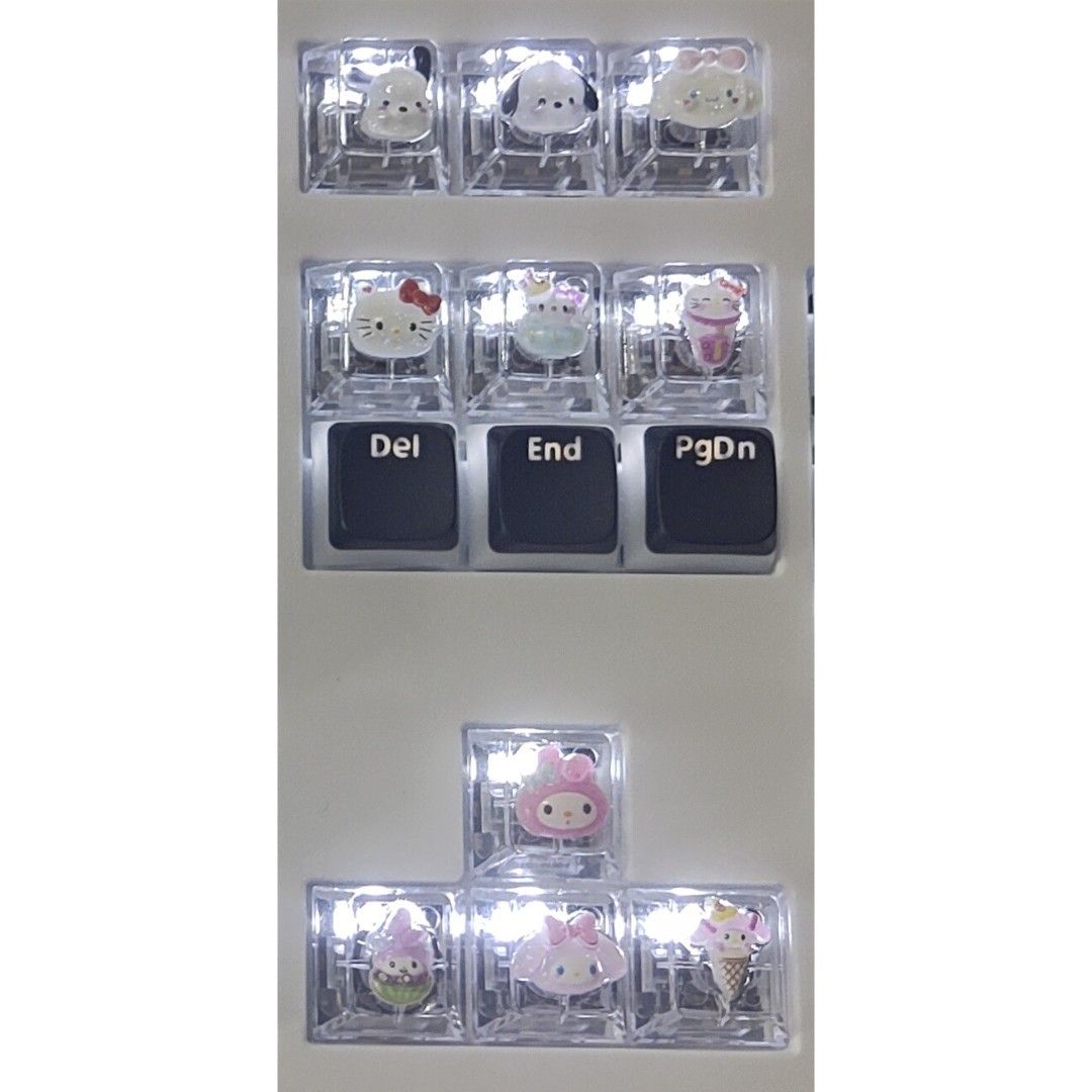 Handmade Artisan Sanrio Characters Keycaps for mechanical keyboard ...