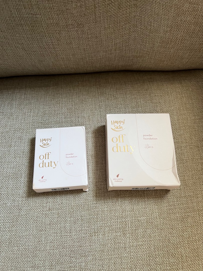 Happy Skin Off Duty Powder Foundation (Soft Beige & Light Beige ...