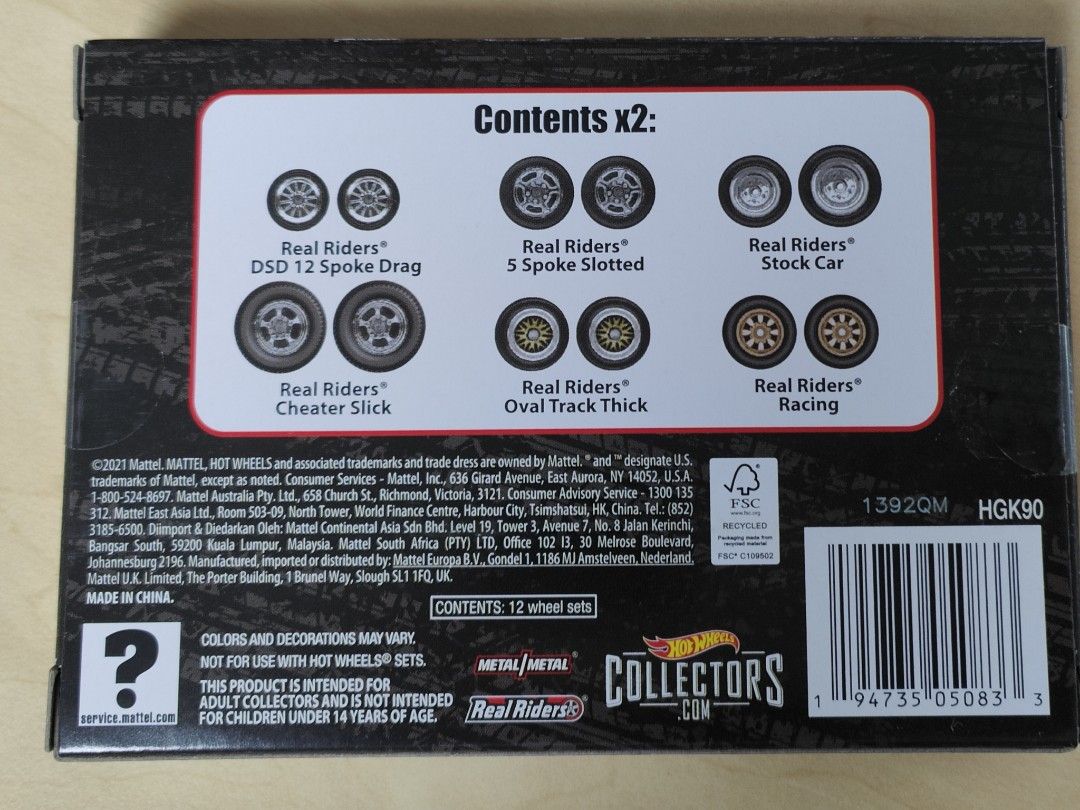 Hot Wheels RLC exclusive Real Riders wheels set, Hobbies & Toys, Toys ...