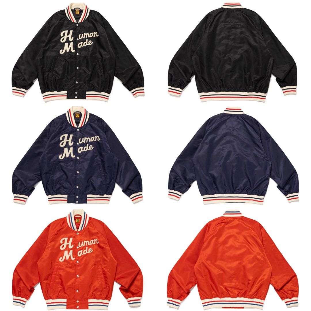HUMAN MADE NYLON STADIUM JACKET, Men's Fashion, Coats, Jackets and ...