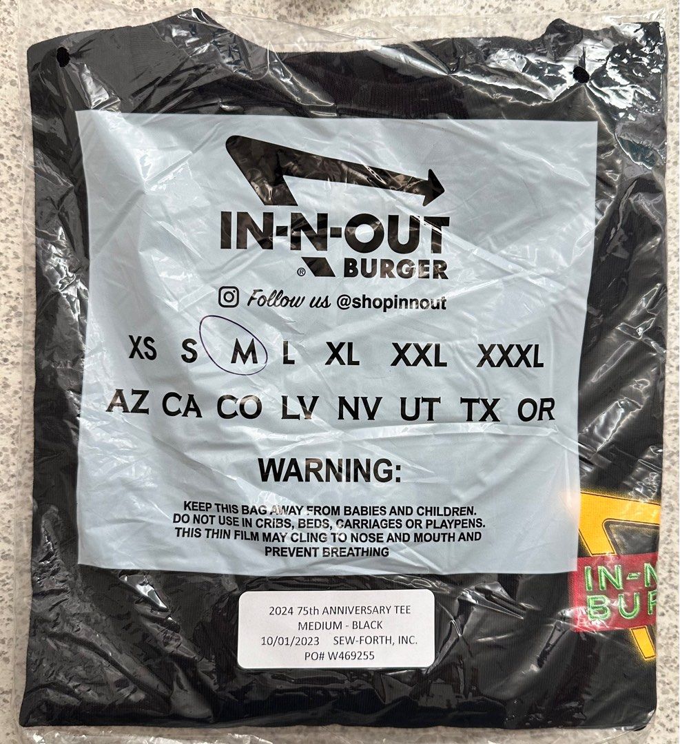 Iconic 75th Anniversary In-N-Out Shirt, Men's Fashion, Tops & Sets ...