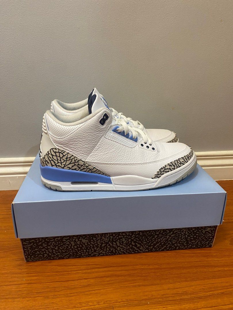 Jordan 3 UNC, Men's Fashion, Footwear, Sneakers on Carousell