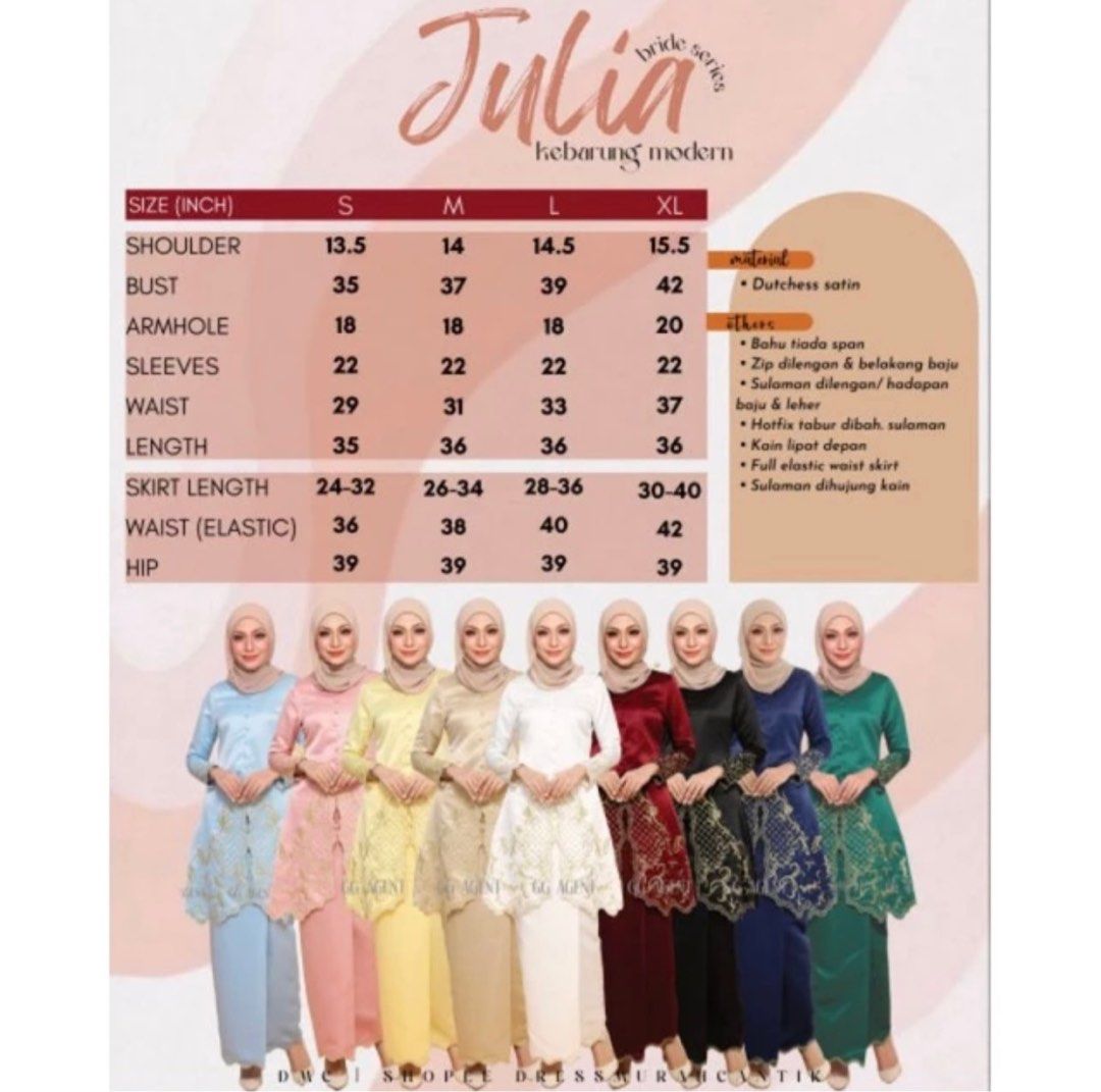 Julia Kebarung Moden Emerald Green, Women's Fashion, Muslimah Fashion ...