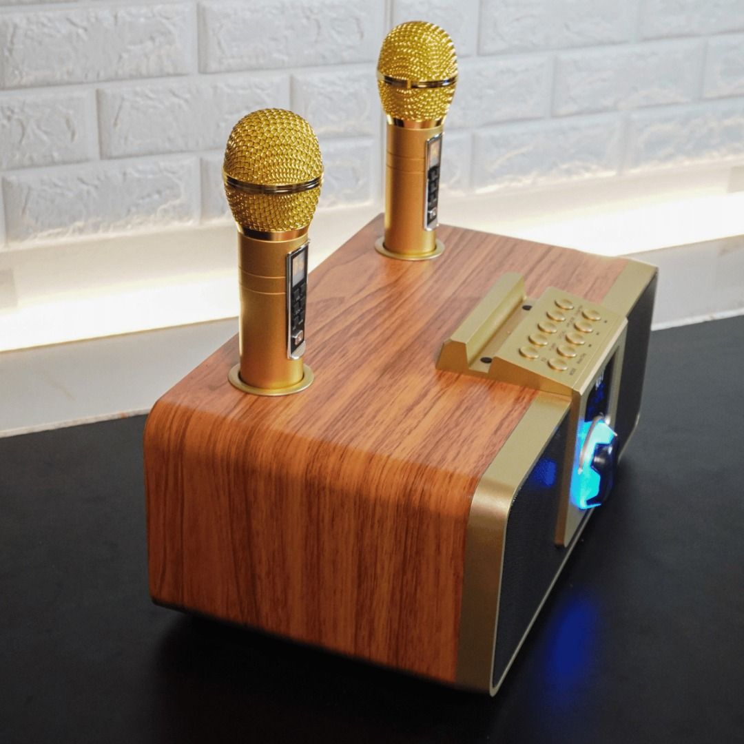 Kei K08[SG] Dual Bluetooth Wireless Microphones Karaoke Set, Audio ...