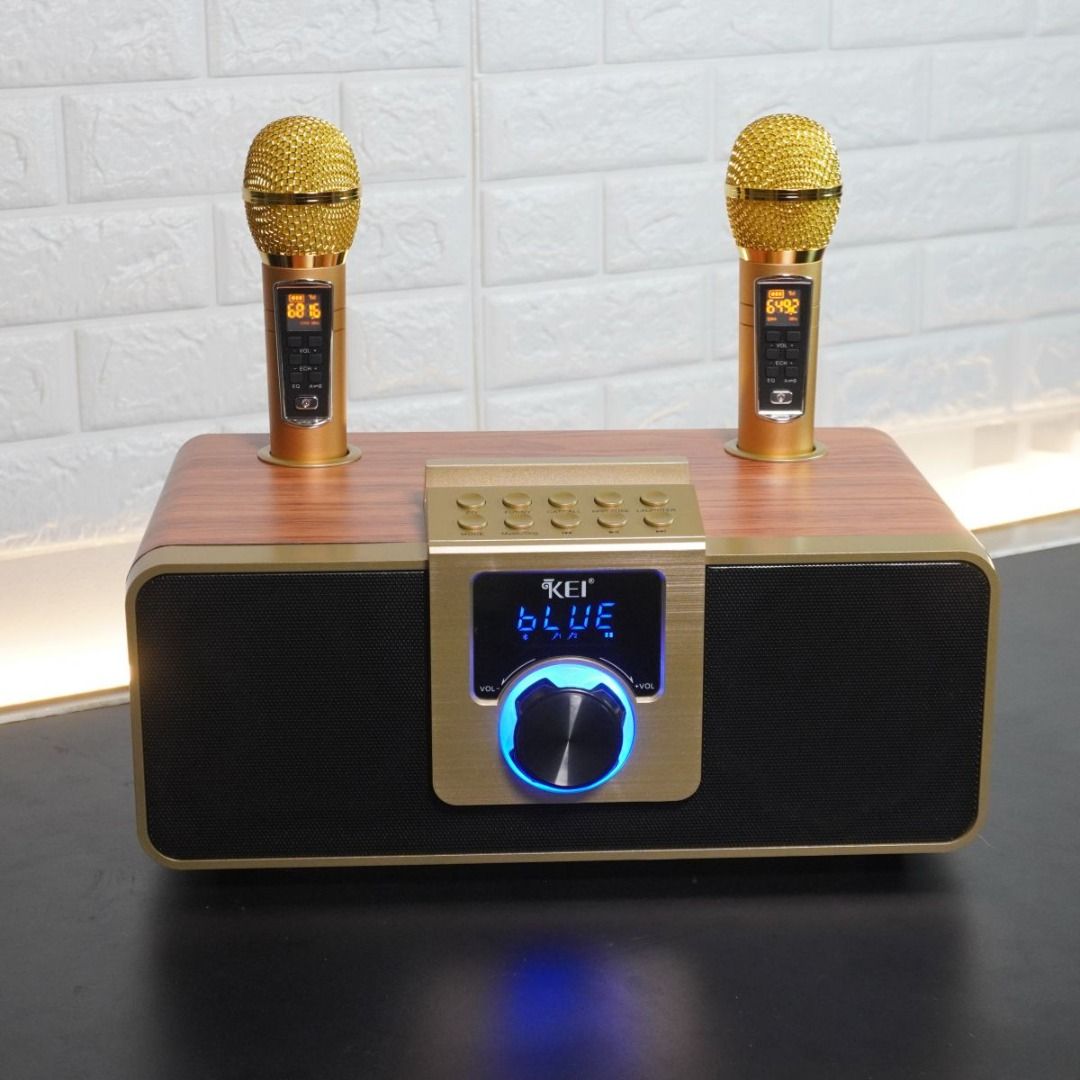 Kei K08[SG] Dual Bluetooth Wireless Microphones Karaoke Set, Audio ...